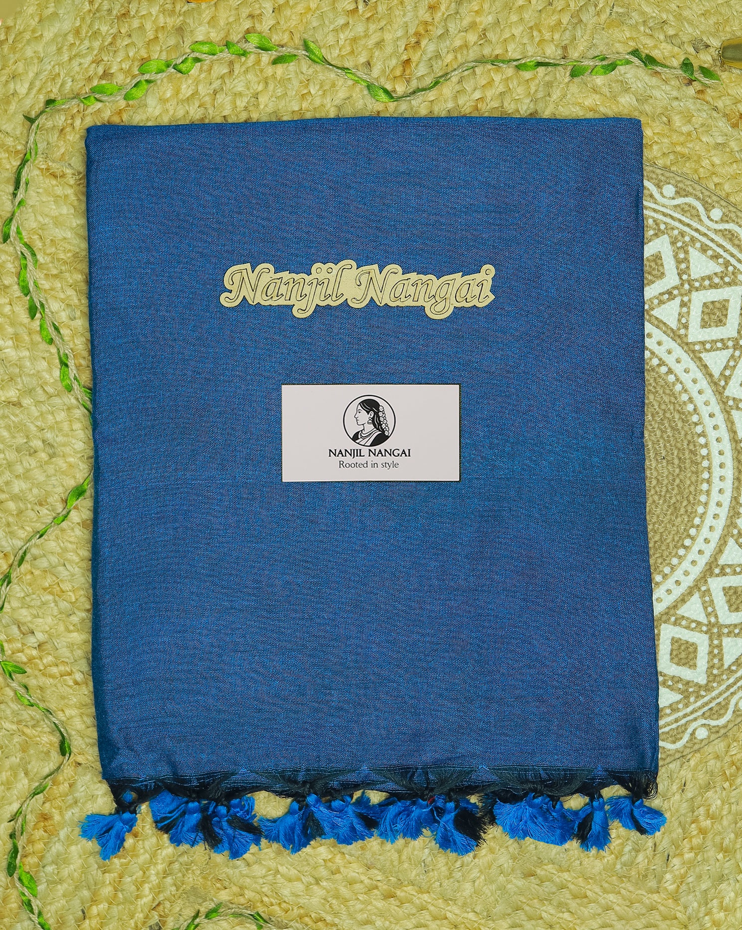 NEELAM- Premium Khadi Cotton Saree - KHSNN002 – nanjilnangai